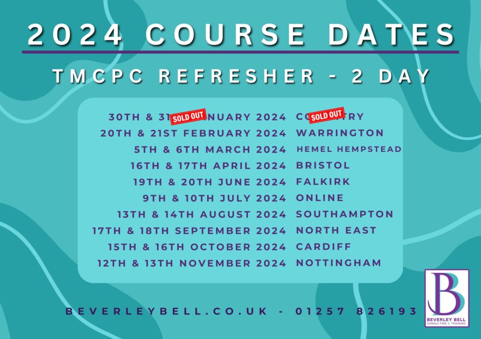 Updated 2024 Training Dates - Beverley Bell Consulting
